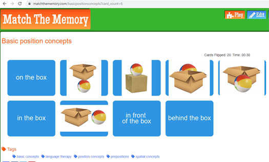Match the Memory Language Games - Coyle's Communication