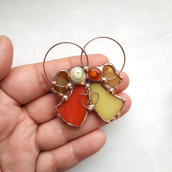 Whimsical Stained Glass Brooches and Angel Ornaments by ...