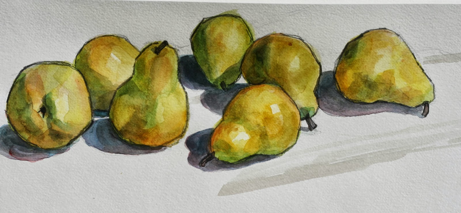 the given life: Latest Paintings {Pears and Pilgrimage}