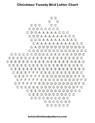 Brick Stitch Bead Patterns Journal: Christmas Tweety Bird Earring Free ...