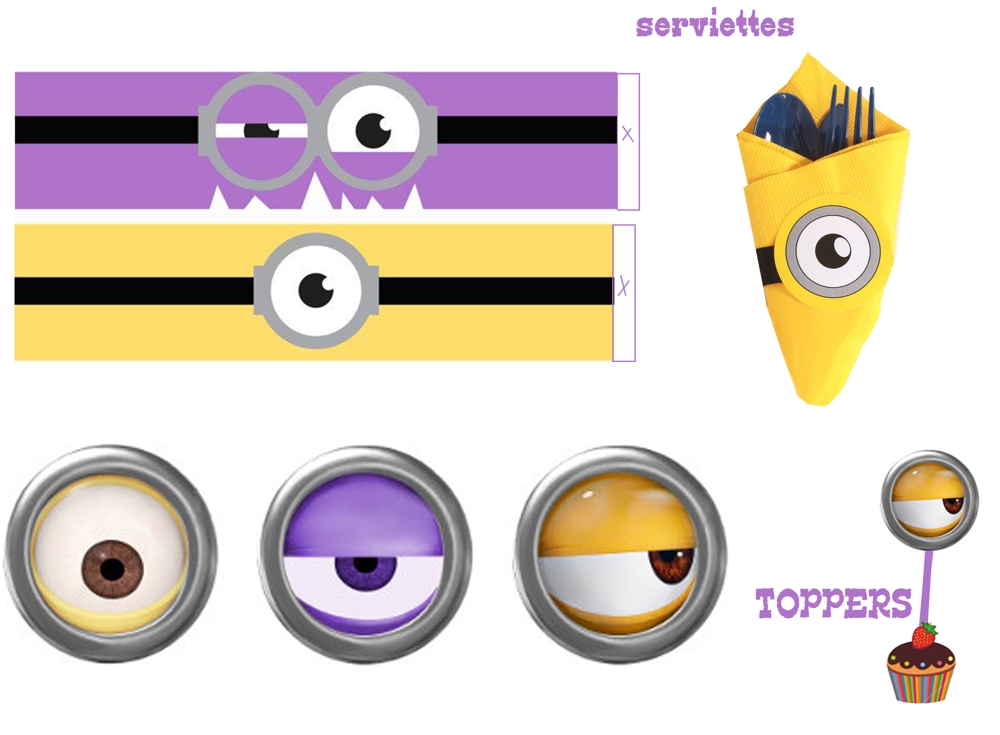 Ideas y moldes de minions para fiestas infantiles ~ Solountip.com
