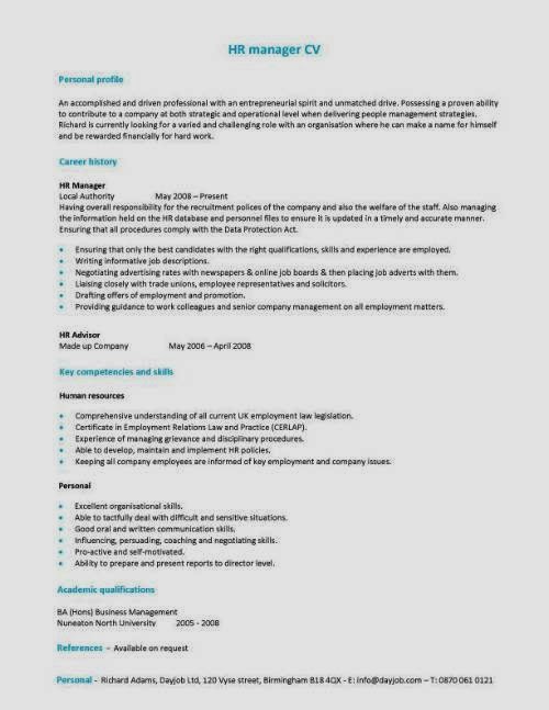 HR Manager CV CV Templates hr-manager-cv-cv-templates