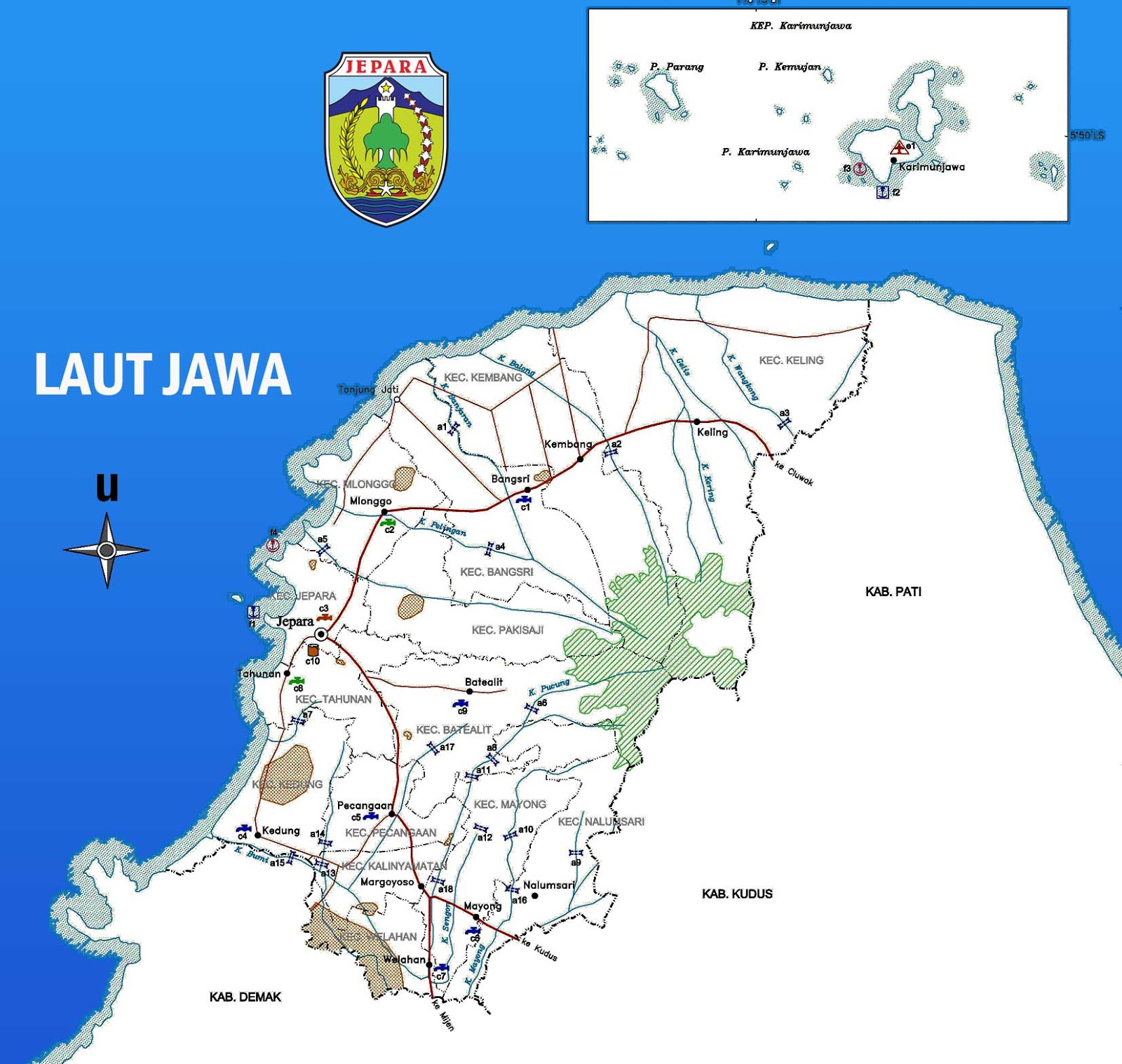 Peta Kabupaten Jepara Lengkap - Web Sejarah Peta Kabupaten Jepara Lengkap - Web Sejarah
