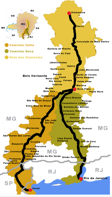 Blog Estrada Real: Mapa
