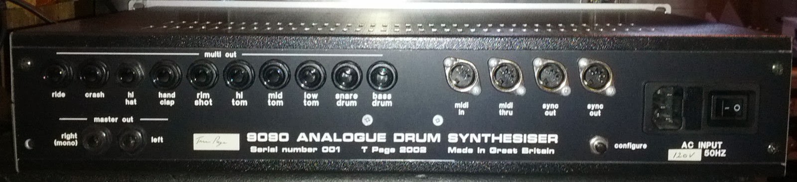 MATRIXSYNTH: 9090 Analogue Drum Synth SN 001 by Trevor Page - Roland TR ...
