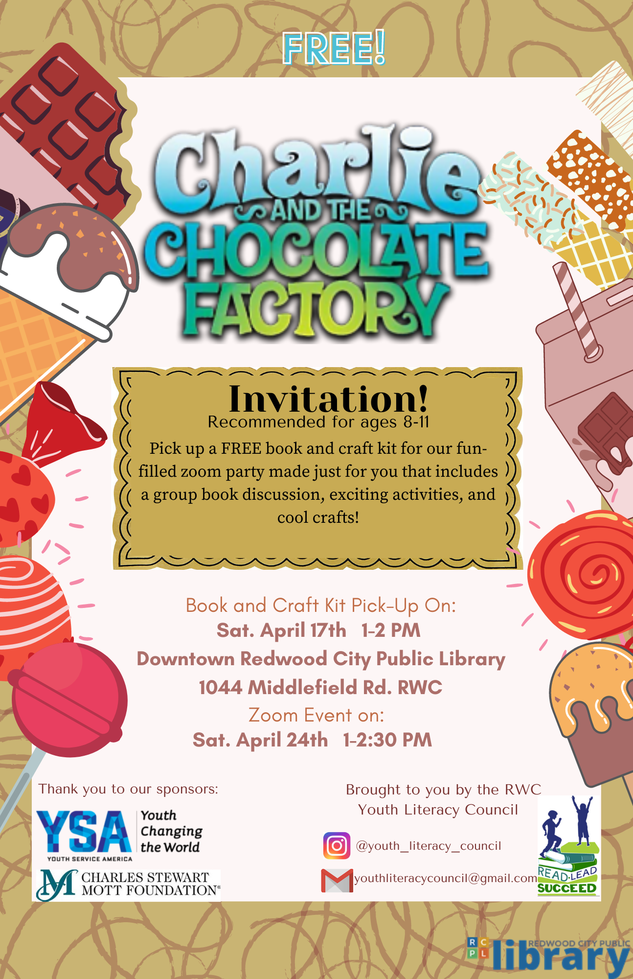 Charlie & the Chocolate Factory Event on 04/24/21!