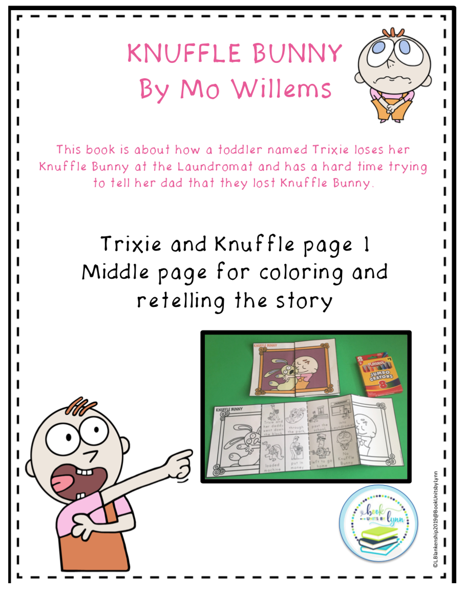 KNUFFLE BUNNY BOOK CRAFT ~ Book Units by Lynn