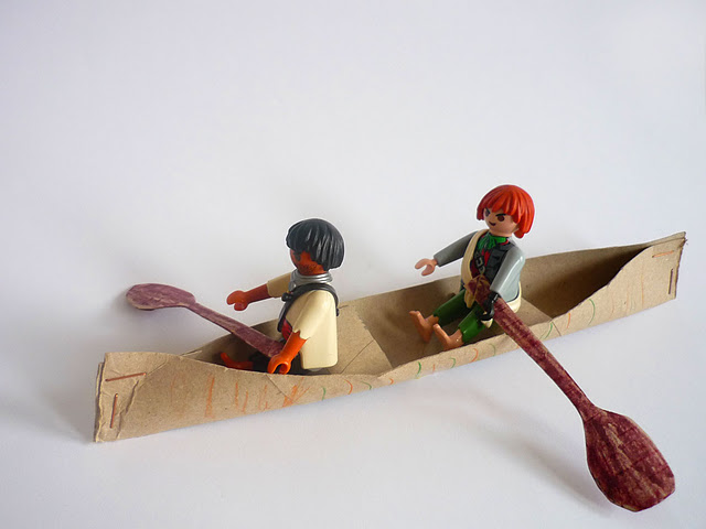 Canoa feita com rolo de papel higiênico | Pra Gente Miúda