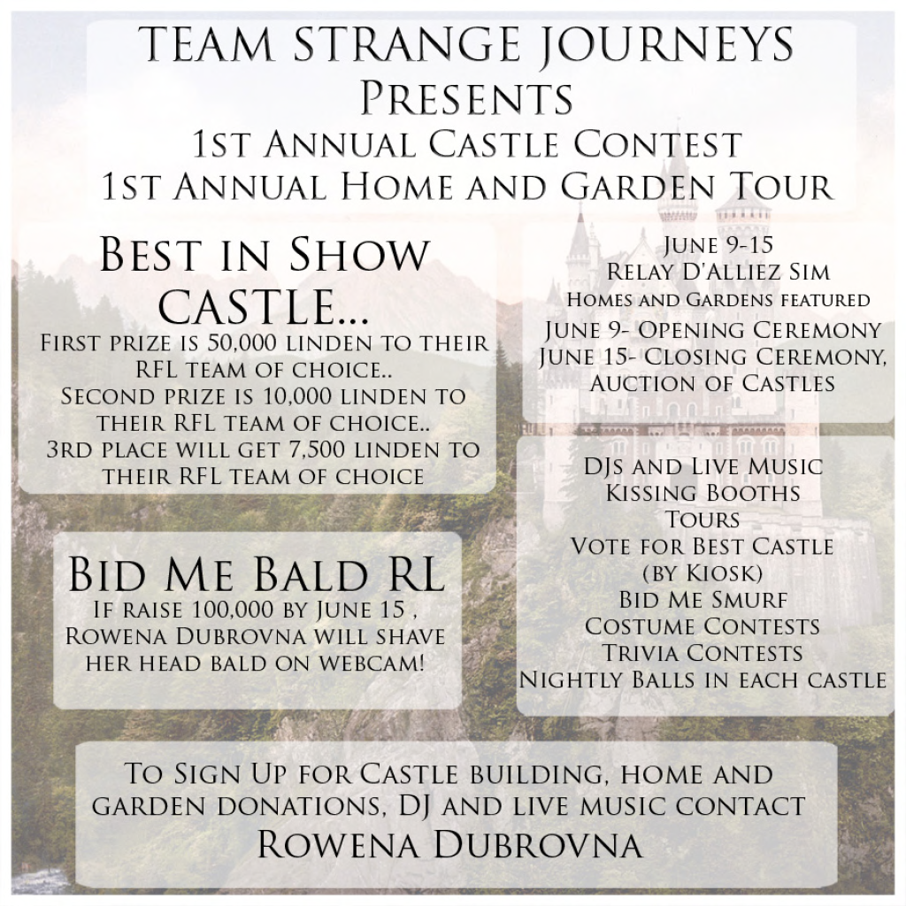 TEAM STRANGE JOURNEYS Presents Home and Garden & Castle Contest Event ...