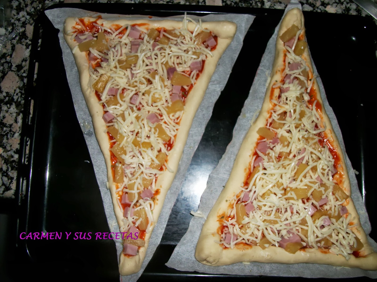 Carmen y sus recetas: PIZZAS INDIVIDUALES
