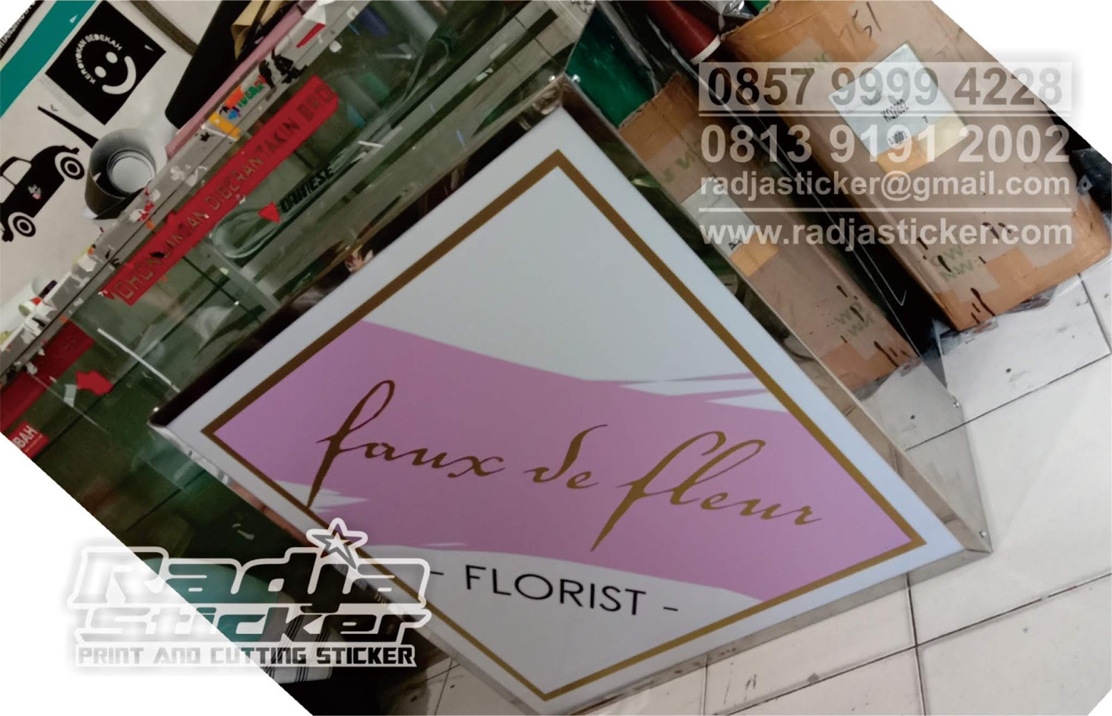 Stiker Neon Box | Cutting Stiker Neon Box Florist | Stiker Print Neon ...