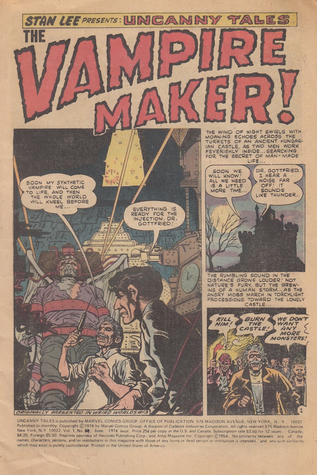Mixed-Up Monster Club: "The Vampire Maker" Stan Lee Presents Uncanny ...