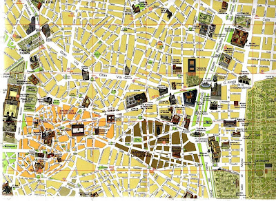 Map of Madrid, Spain