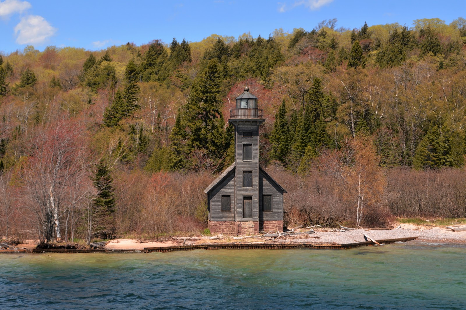 WC-LIGHTHOUSES: GRAND ISLAND EAST CHANNEL LIGHTHOUSE-GRAND ISLAND, MICHIGAN
