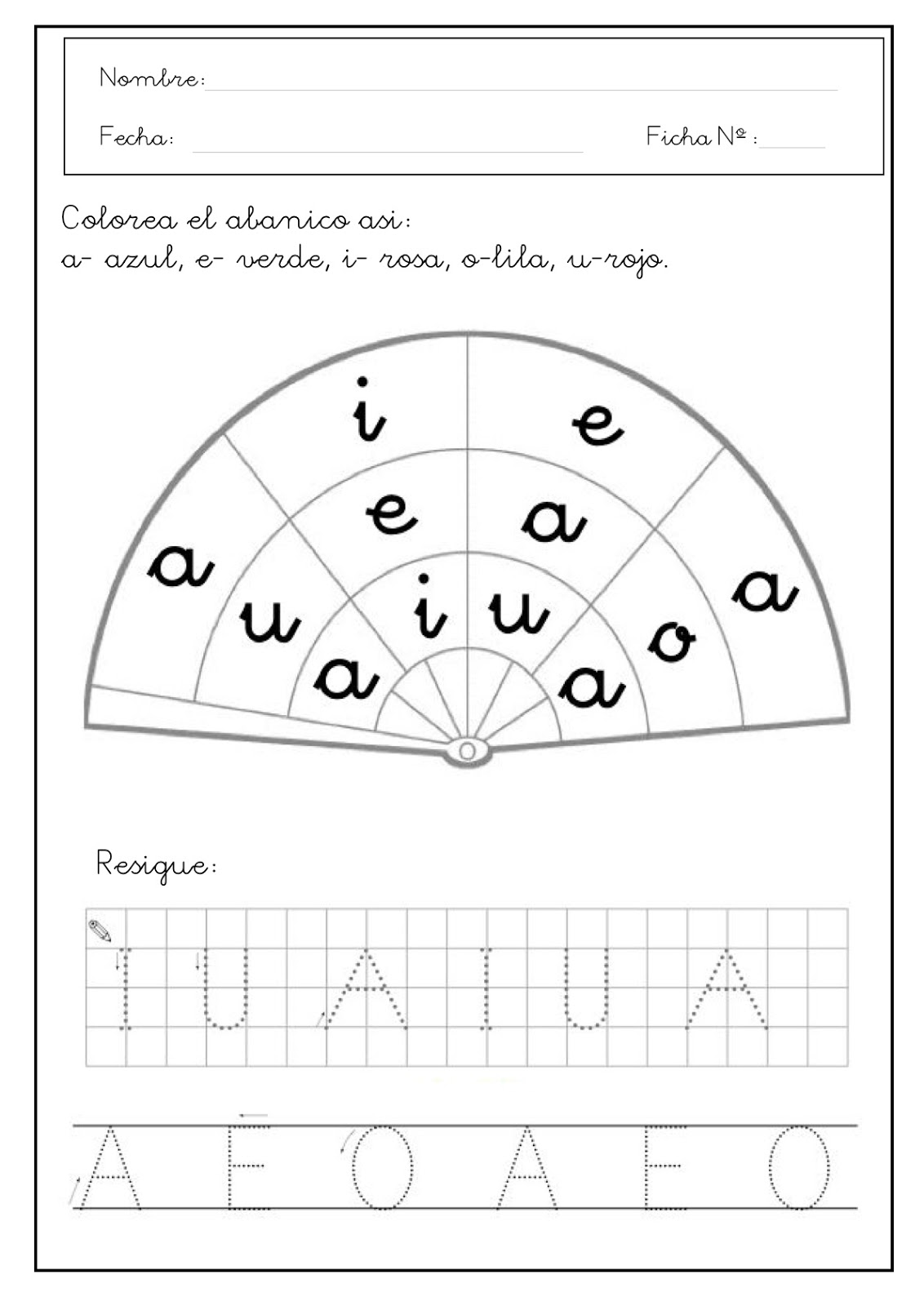 La clase de Sara: Trabajamos las cinco vocales