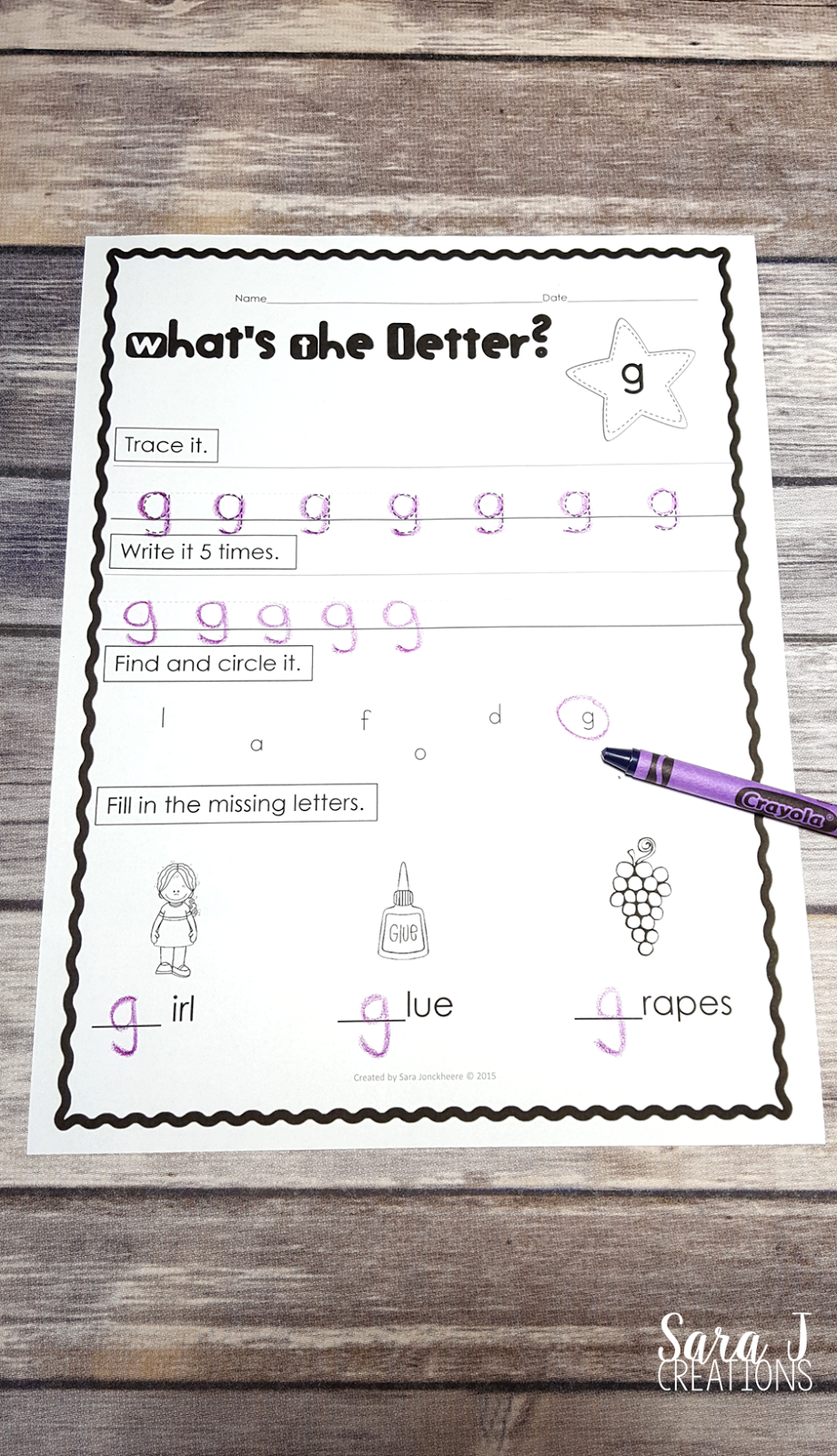 Alphabet Practice Pages | Sara J Creations