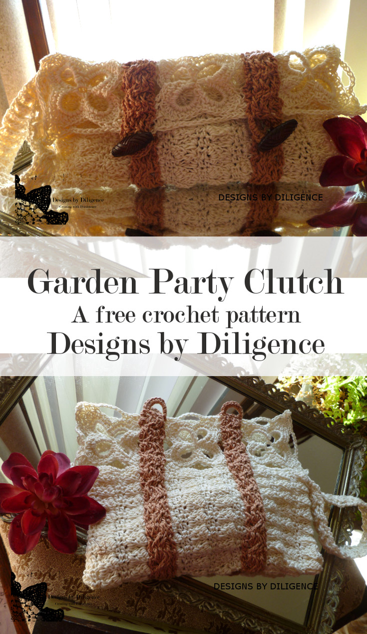 Designs by Diligence: Garden Party Clutch: A Crochet Pattern