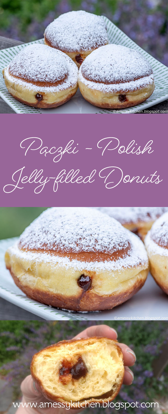 Pączki - Polish Jelly-filled Donuts #BreadBakers