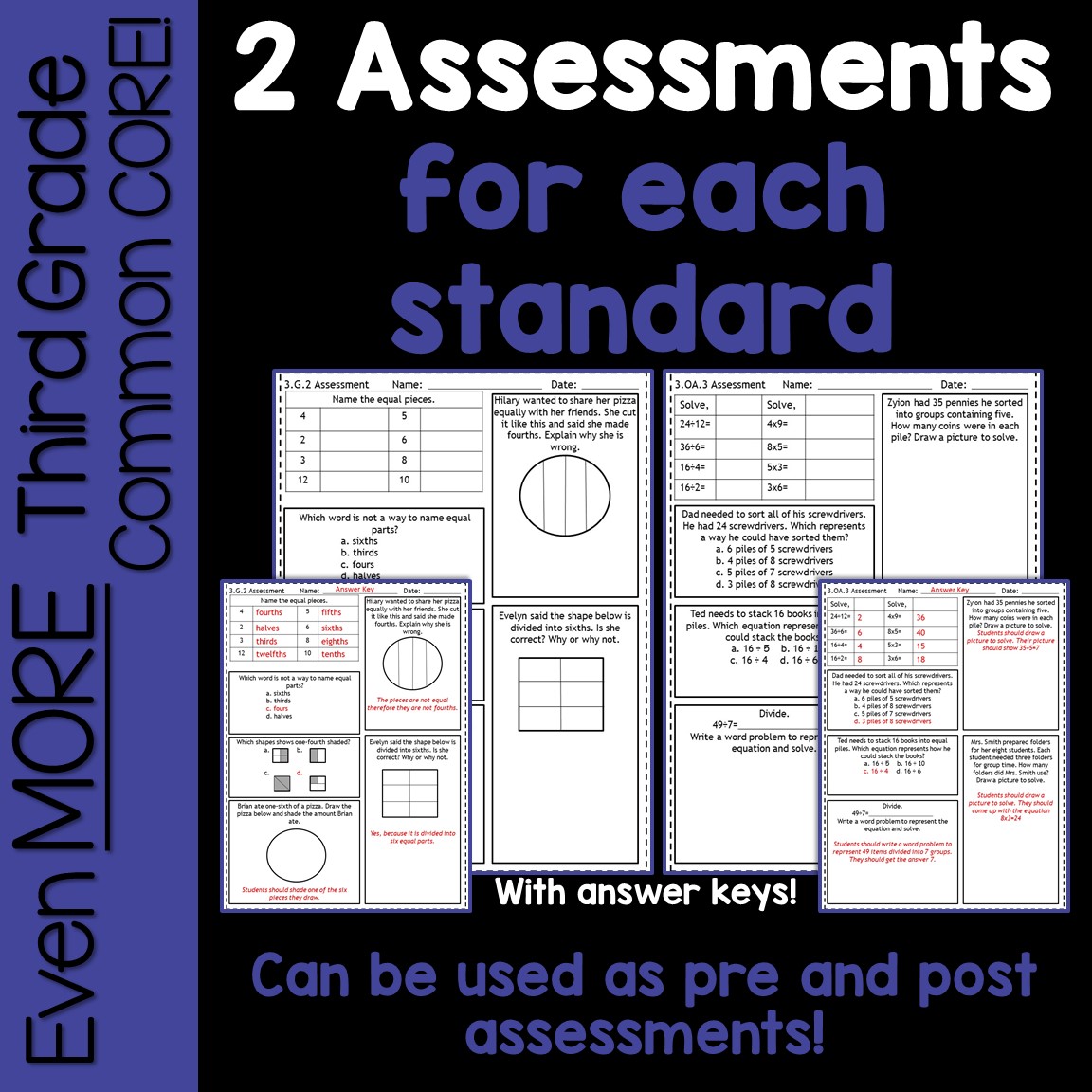 Align Your Instruction to 3rd Grade Common Core Math with these six ...