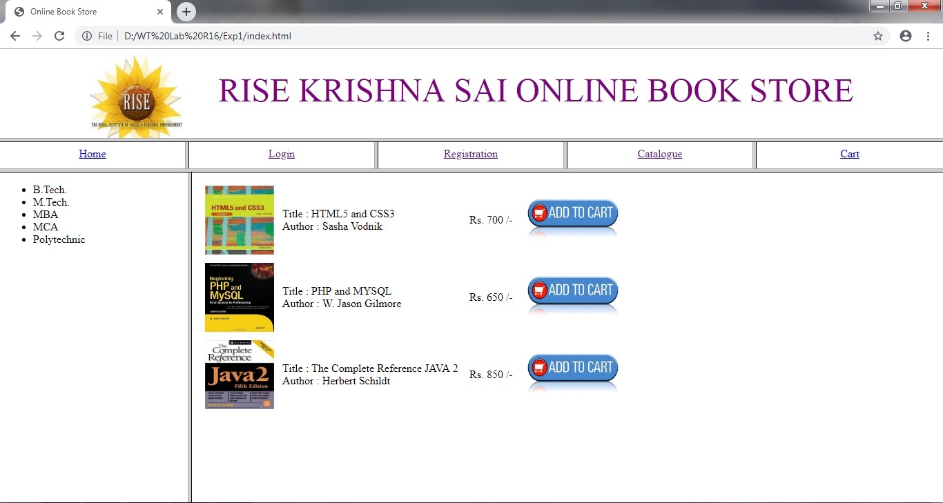 Programming Support: Online Book Store