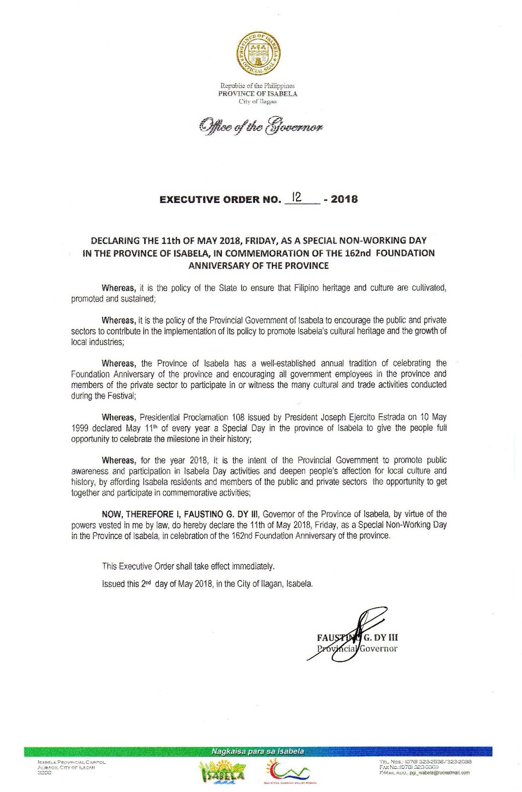 Philippine Holidays: Special (Non-Working) Day in the Province of ...