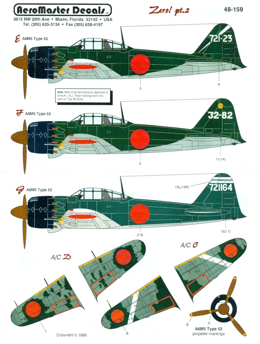 Oldsarges Aircraft Model blog: Zero decals.