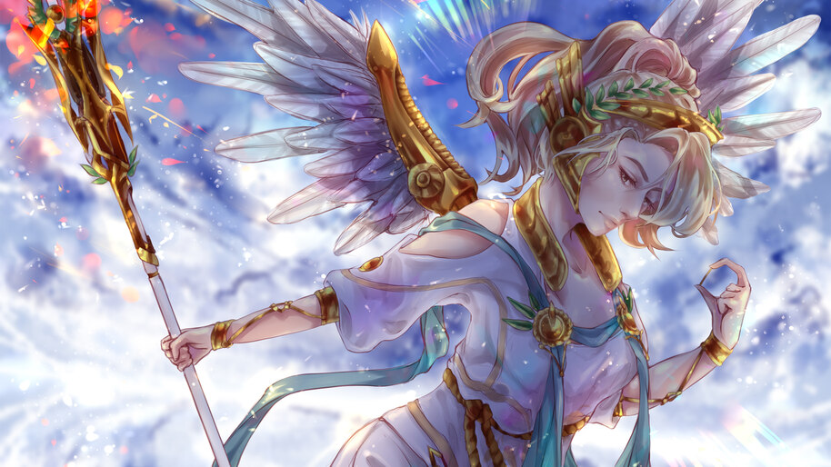 Mercy, Winged, Victory, Overwatch, 4K, #368 Wallpaper PC Desktop