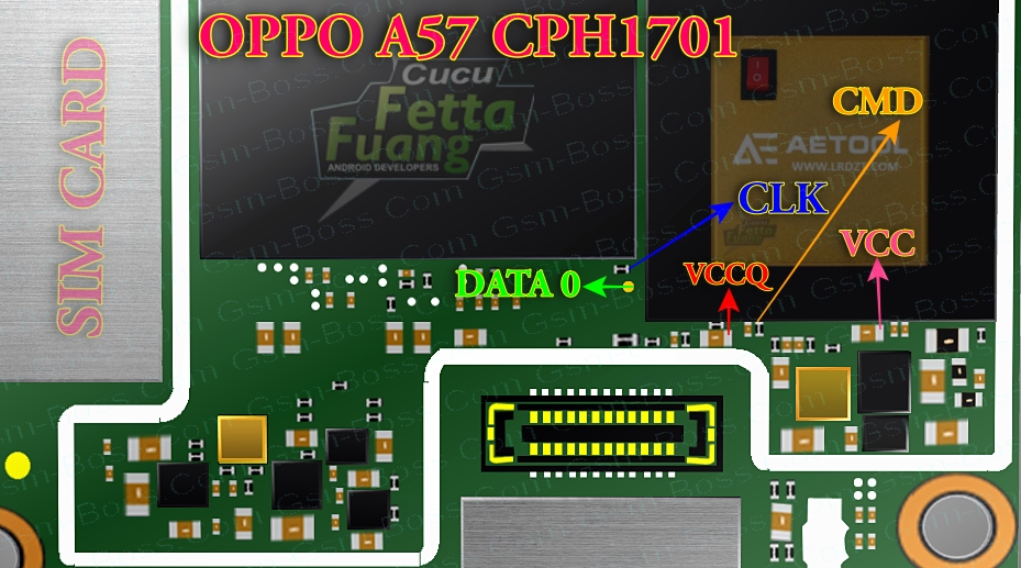 Test Point: OPPO Jtag + iSP + eMMc + Test Point