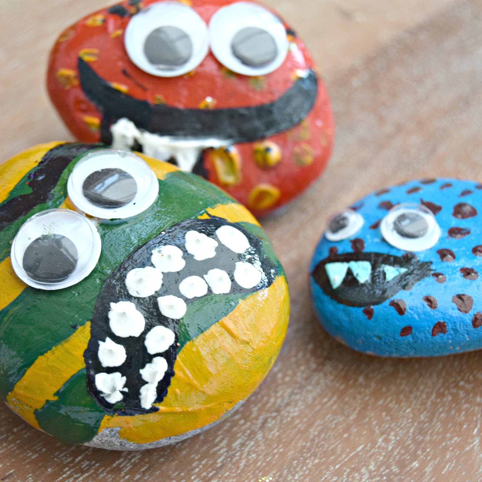 Wafflemama.: Kids Crafts || Monster Rocks