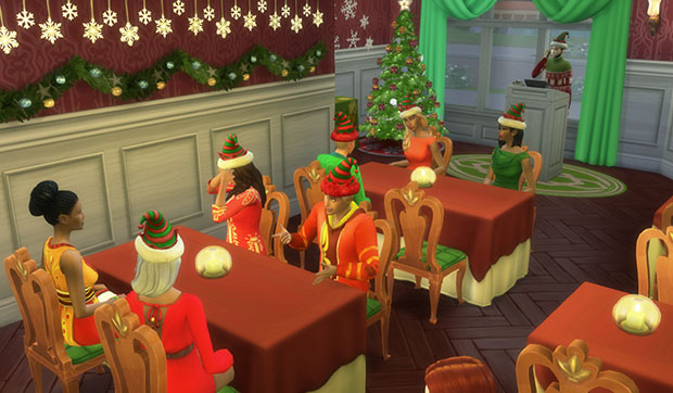 Christmas Restaurant - The Sims 4 - TodaSims
