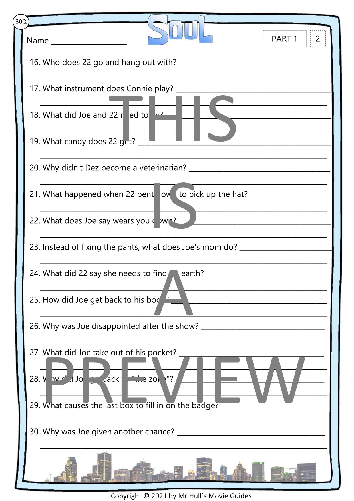 Soul Movie Guide + Activities - Answer Keys Included ~ Movie Guides and ...