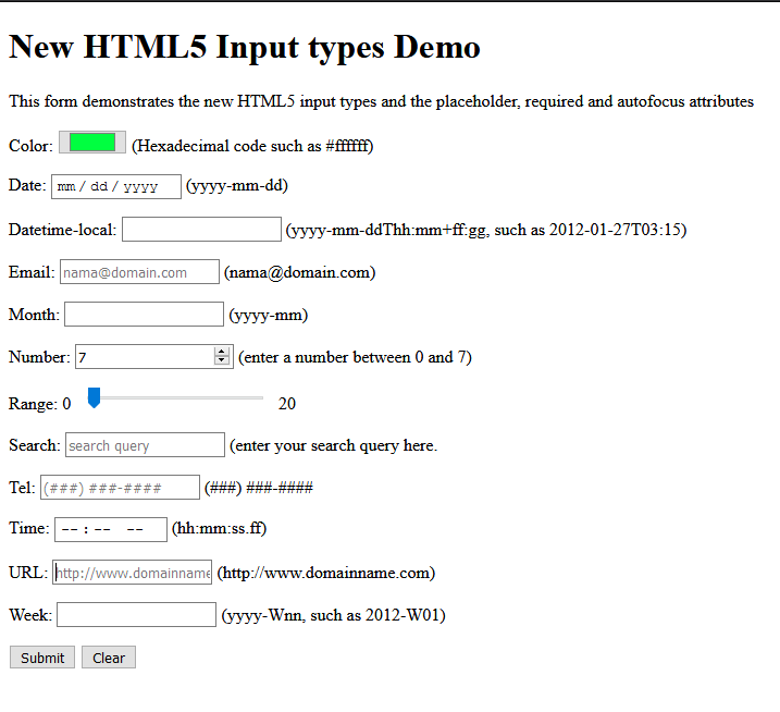 Berikut Beberapa Input Type yang ada di HTML 5 | RZDev: Belajar ...