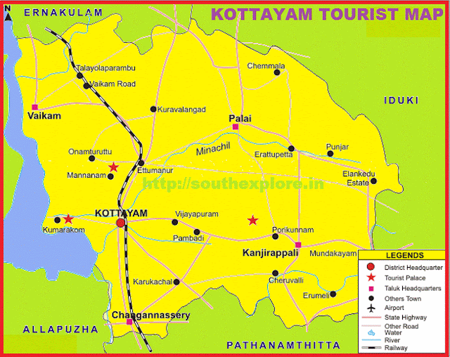 KOTTAYAM TOURISM MAP | TOURIST PLACES IN KOTTAYAM-KERALA | KOTTAYAM ...