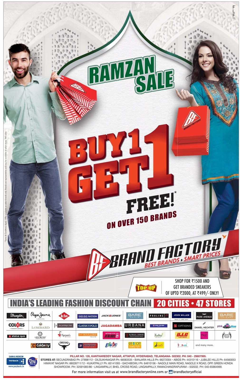 Ramzan festival sale at Brand Factory - Buy one Get one | June 2016 ...