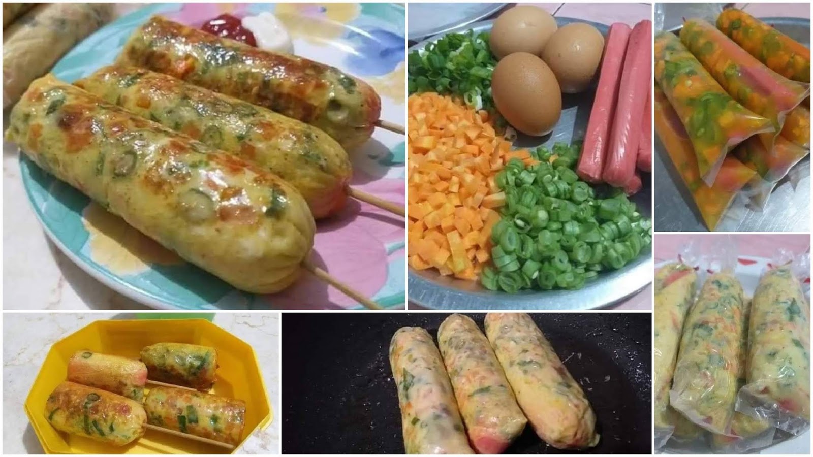 Resep Membuat Sosis Telur Sayur. Cemilan Kekinian Cocok Untuk Takjil ...