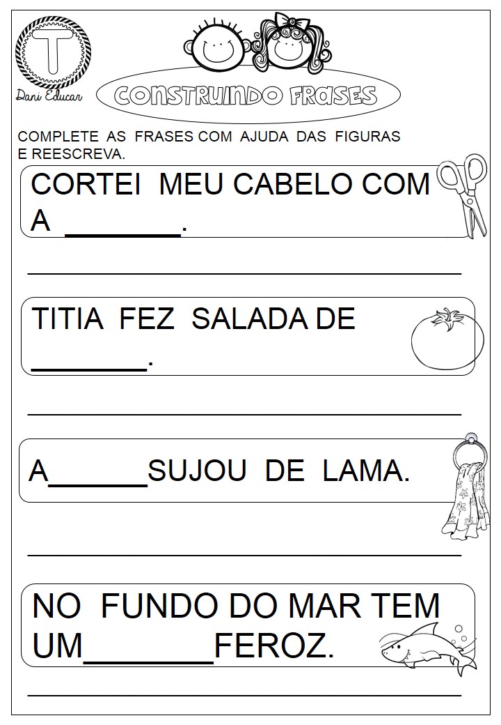 LINA COELHO, SEJAM BEM-VINDOS!: Formando Frases