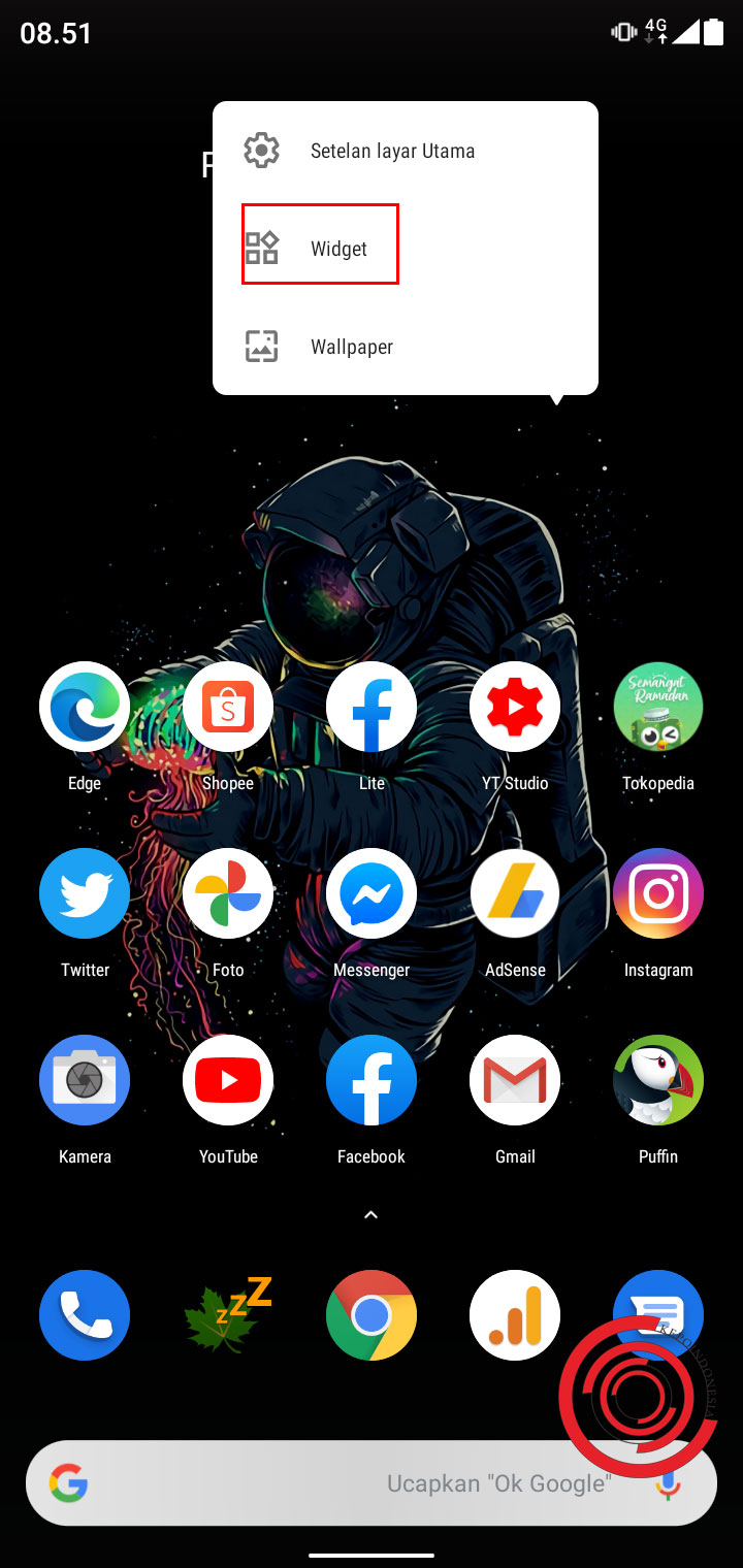 Cara Menambah dan Menampilkan Jam di Layar Depan HP Android - KEPOINDONESIA