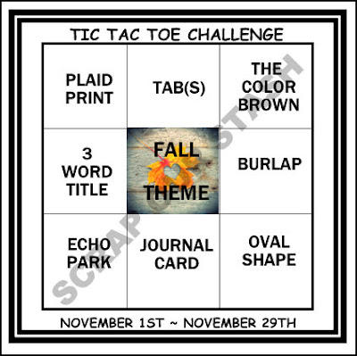 Scrap Our Stash Challenge: November Tic Tac Toe Challenge ~ Guest ...
