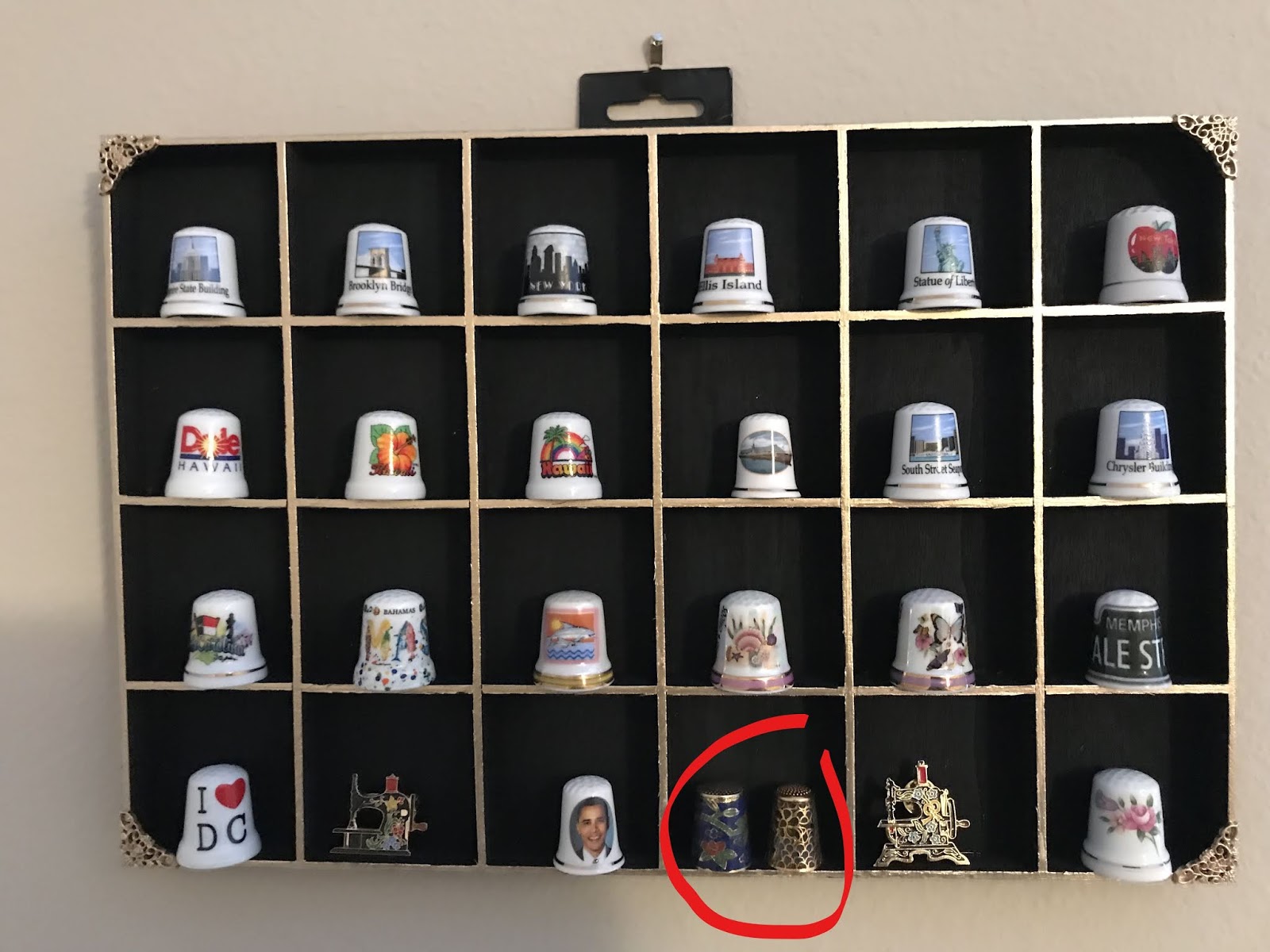 Sewhooked: DIY Thimble Shadow Box