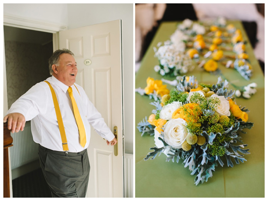 Real Sunshine-Yellow Themed Cornish Wedding: Gary & Lian