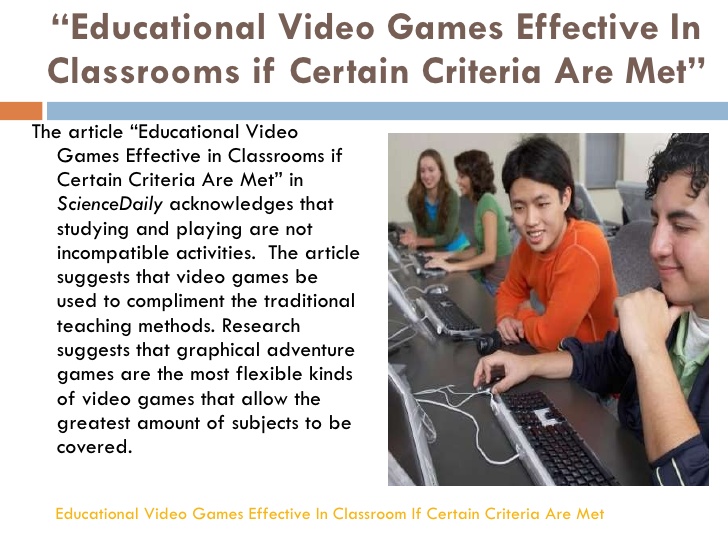 History in the Classroom: Gaming in the Classroom