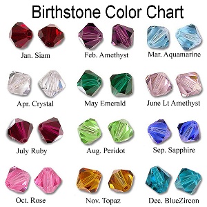 Swarovski Crystal Color Charts and Other Options