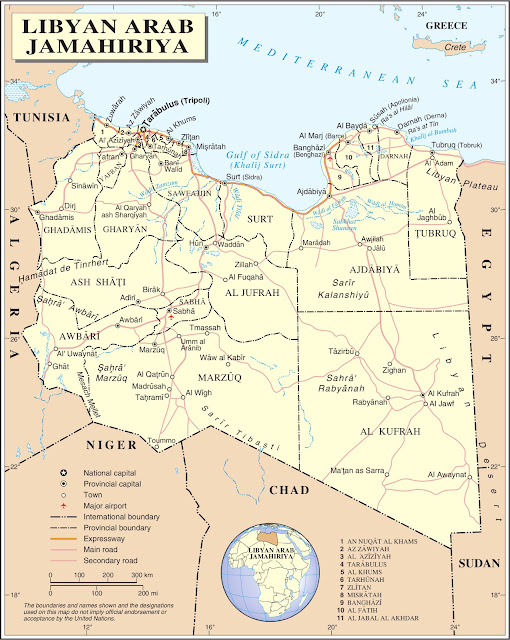 LIBYA - GEOGRAPHICAL MAPS OF LIBYA ~ Klima Naturali™