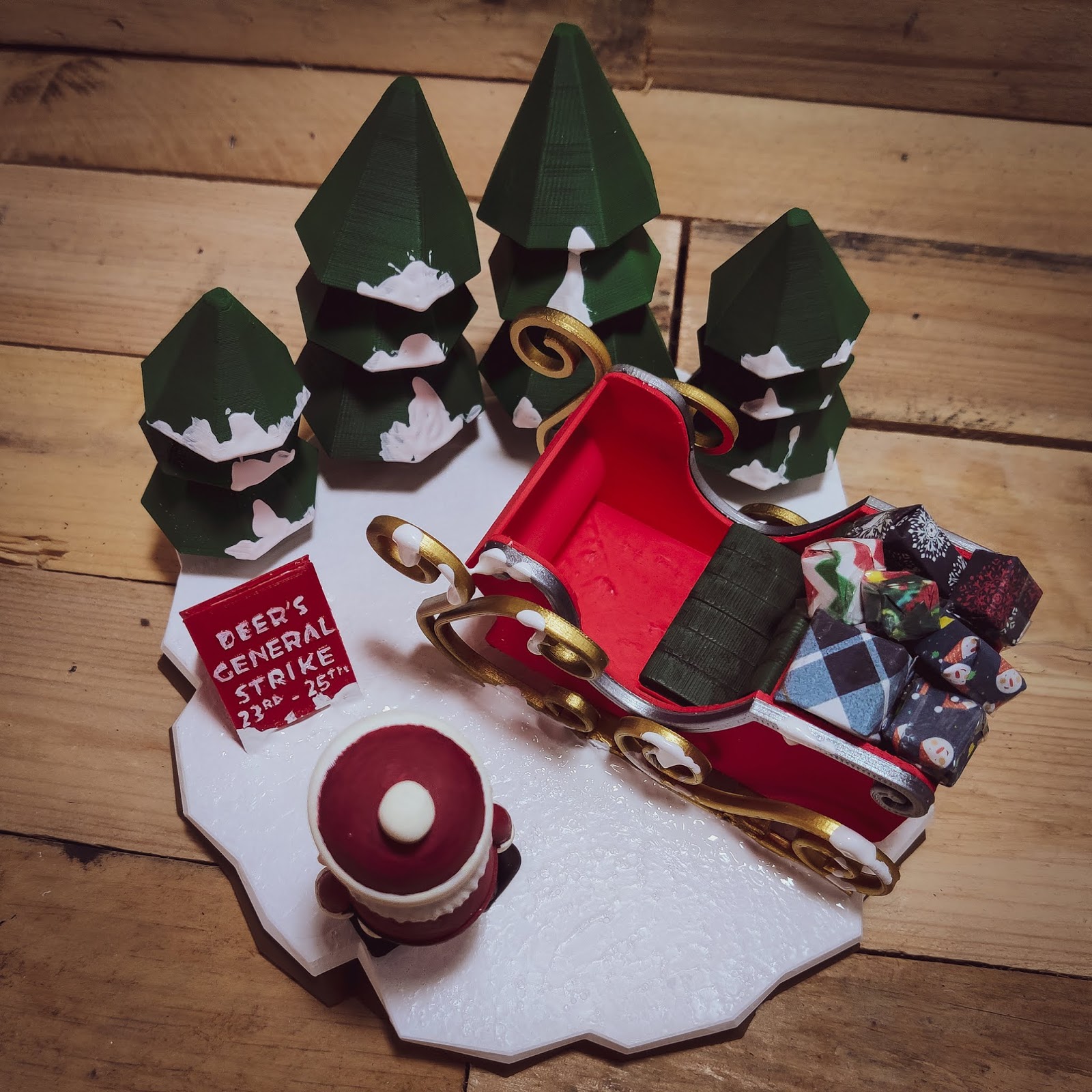 Santa Claus & The Deer's Strike | The3Dprinting 3D print Dioramas ...