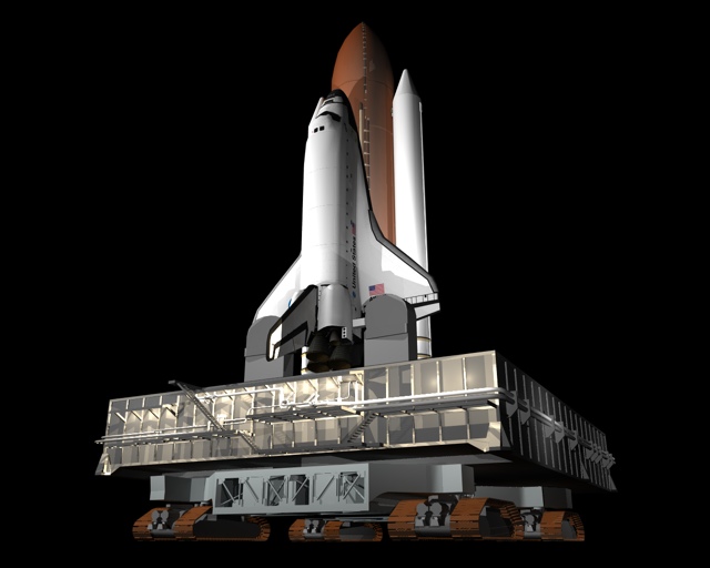 Desktopsimmer's 3D Models: Space Shuttle Stack, Mobile Launcher ...
