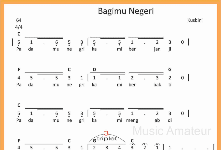 Not Angka Bagimu Negeri - SEPUTAR MUSIK