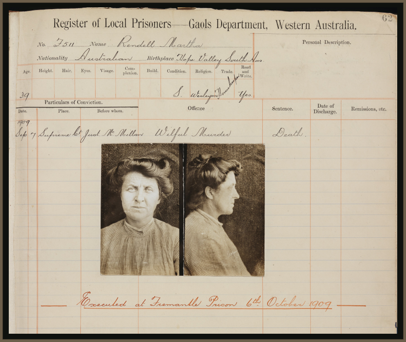Unknown Gender History: Martha Rendell, Australian Serial Killer Step ...