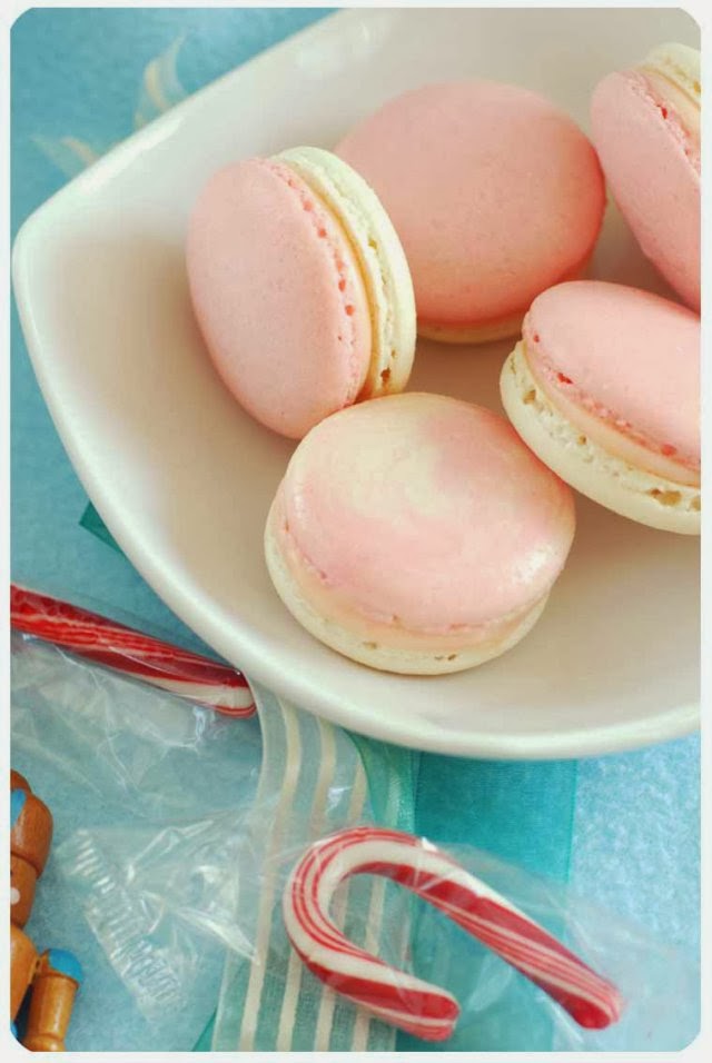 Candy cane macarons - simple cooking, recipe