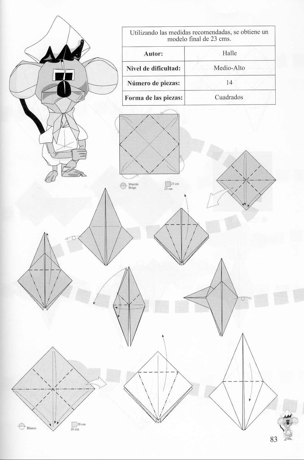 Origami Cartoon 1-Halle - Ruby Book Origami