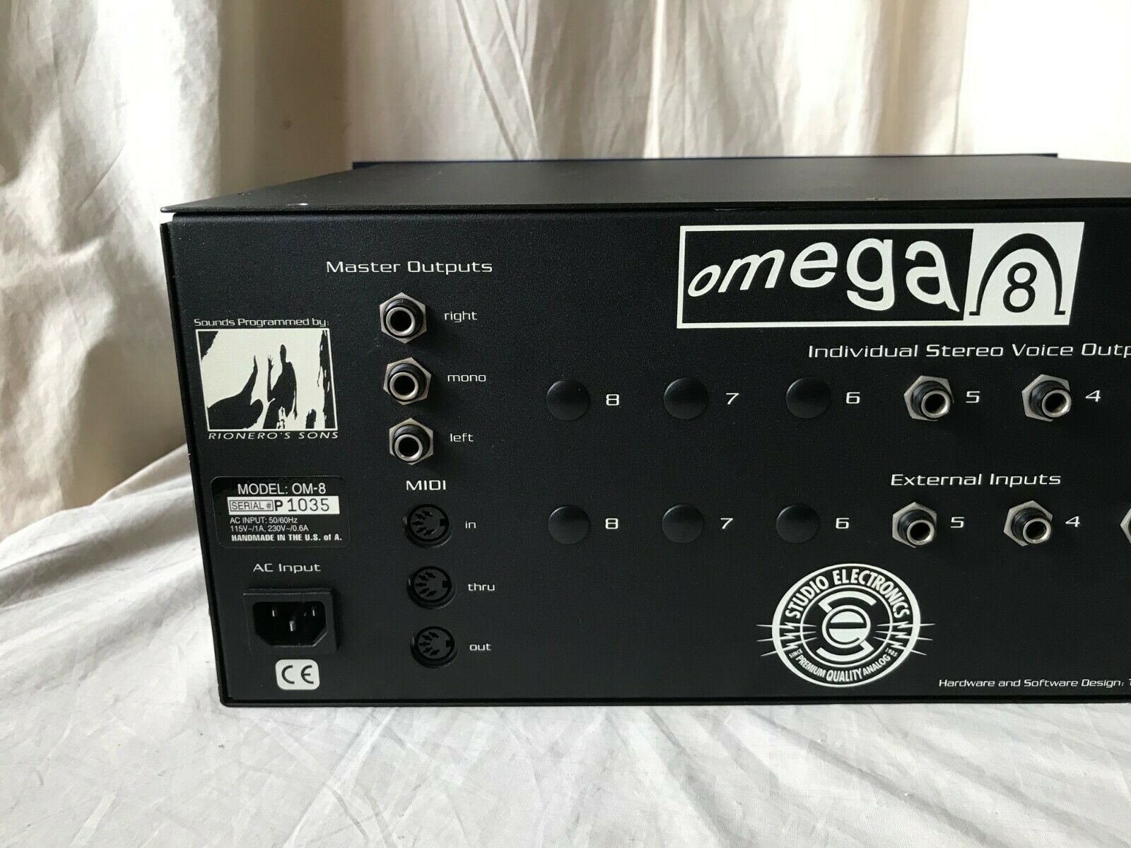 MATRIXSYNTH: Studio Electronics Omega 8 5 Voice Analog Synth SN 1035